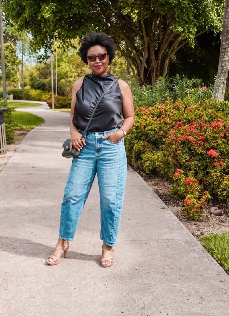 How To Wear Barrel Leg Jeans 5 Different Ways | This Bahamian Gyal